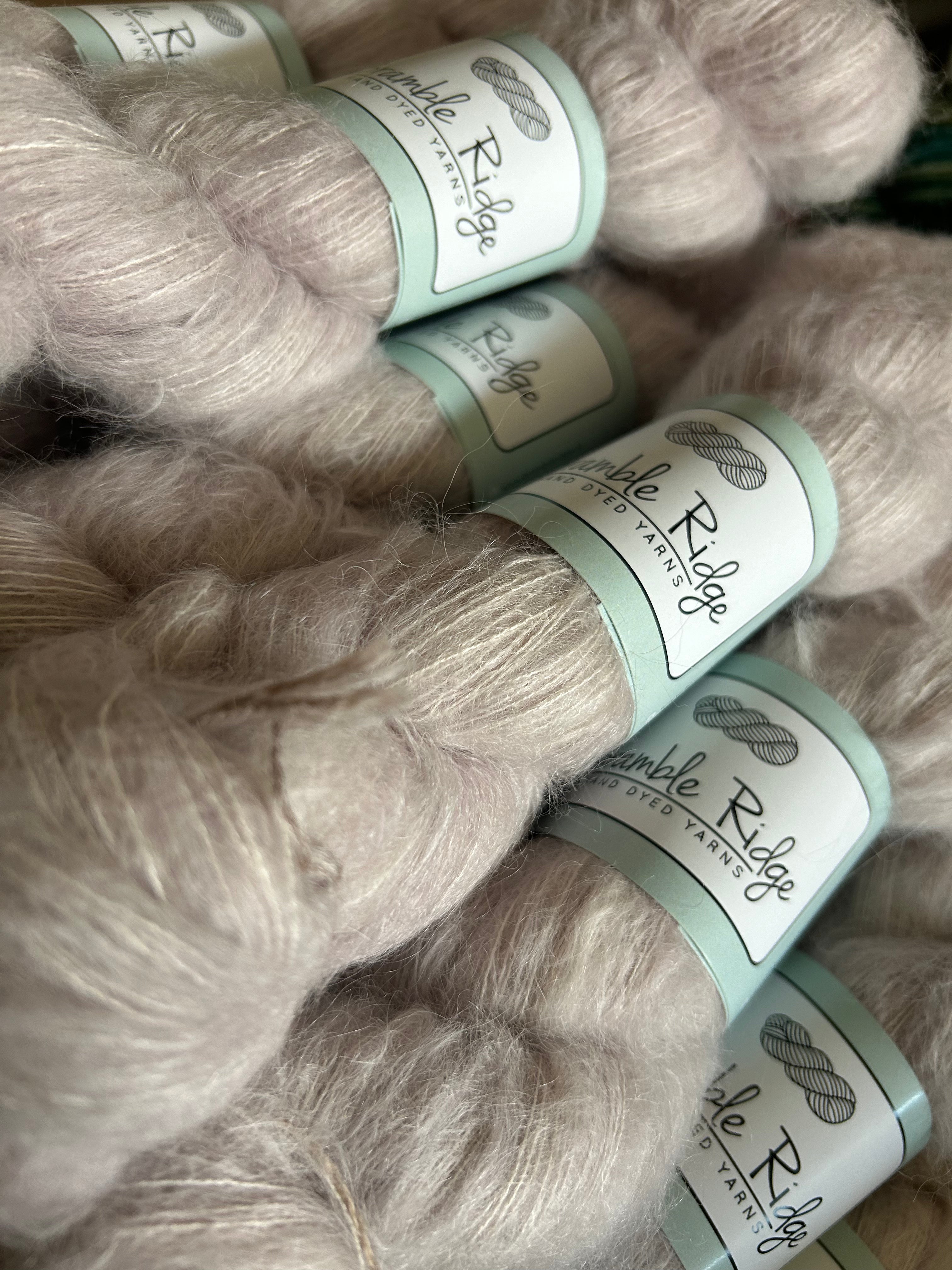 Mist - Suri Alpaca Silk Lace – Bramble Ridge Hand Dyed